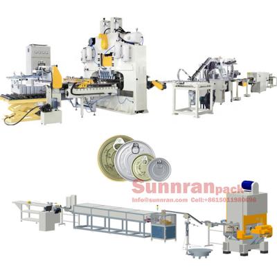 China Sunnran Automatic EOE Can Lid Production Line - 1000×1100mm Sheet Size, 120 Times/Min Capacity for sale