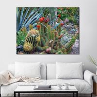 China Green Plants Canvas Prints Wall Decoration Different Images Handmade Oil Painting Canvas Prints For Wall Decoration for sale