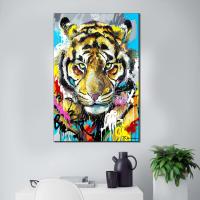 China Animal Design Canvas Prints With Handmade Oil Painting Large Size On The Wall for sale