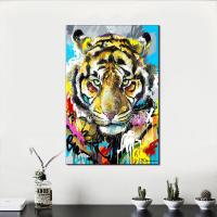 China Animal Design Canvas Prints With Handmade Oil Painting Large Size On The Wall for sale