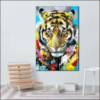 China Animal Design Canvas Prints With Handmade Oil Painting Large Size On The Wall for sale