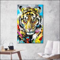 China Animal Design Canvas Prints With Handmade Oil Painting Large Size On The Wall for sale