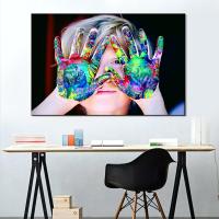 China Happy Baby Oil Painting One Panel Large Size Wall Decoration Best Sales for sale