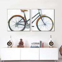 China Customized Spray Painting Vintage Bike On Canvas Easy Set Up Living Room Decoration Prints for sale