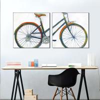 China Customized Spray Painting Vintage Bike On Canvas Easy Set Up Living Room Decoration Prints for sale