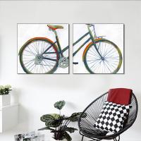 China Customized Spray Painting Vintage Bike On Canvas Easy Set Up Living Room Decoration Prints for sale