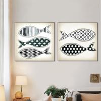 China Fish Images Canvas Prints Spray Painting Popular In The Europe Market Minimalist Modern Design for sale