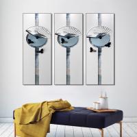 China Three Panels Canvas Prints Wooden Frame Wall Decoration Products Minimalist Modern Design for sale