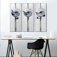 China Three Panels Canvas Prints Wooden Frame Wall Decoration Products Minimalist Modern Design for sale