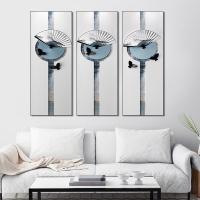China Three Panels Canvas Prints Wooden Frame Wall Decoration Products Minimalist Modern Design for sale
