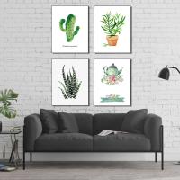 China Small Cute Plants Design Canvas Prints For Wall Decoration Office Or Home Decoration for sale