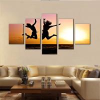 China Jumping Girl In The Sun canvas prints living room wall decoration office decor for sale