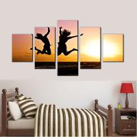 China Jumping Girl In The Sun canvas prints living room wall decoration office decor for sale