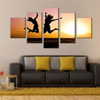 China Jumping Girl In The Sun canvas prints living room wall decoration office decor for sale