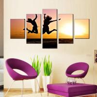 China Jumping Girl In The Sun canvas prints living room wall decoration office decor for sale