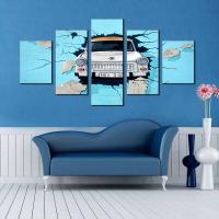 China Creative Wall Decoration Office Decor 5-panels canvas prints in the room wall or door for sale