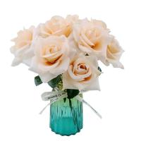 China Indoor And Outdoor Decor Flowers Party Decoration Artificial Rose Flowers In Red Color for sale