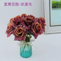 China Indoor And Outdoor Decor Flowers Party Decoration Artificial Rose Flowers In Red Color for sale