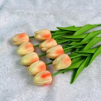 China PU Tulip Plastic Flower Soft Decoration Indoor And Outdoor Silk Flowers Colorful design flowers for sale