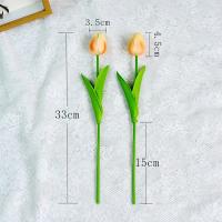 China PU Tulip Plastic Flower Soft Decoration Indoor And Outdoor Silk Flowers Colorful design flowers for sale