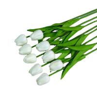China PU Tulip Plastic Flower Soft Decoration Indoor And Outdoor Silk Flowers Colorful design flowers for sale