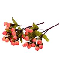 China Indoor and outdoor Small pretty red flower heads wholesale plastic flowers durable home decoration for sale