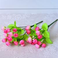 China Indoor and outdoor Small pretty red flower heads wholesale plastic flowers durable home decoration for sale