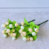 China Indoor and outdoor Small pretty red flower heads wholesale plastic flowers durable home decoration for sale