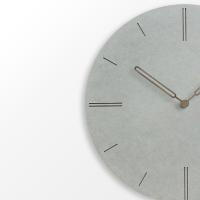 China Eco-Friendly Home Deocration Wall Clock Grey Mdf Silent Wall Clock for sale