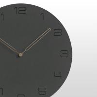 China Black 5mm Mdf Wall Clock Living Room Decoration Silent Wall Clock for sale