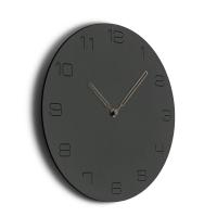 China Black 5mm Mdf Wall Clock Living Room Decoration Silent Wall Clock for sale