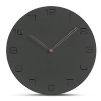 China Black 5mm Mdf Wall Clock Living Room Decoration Silent Wall Clock for sale