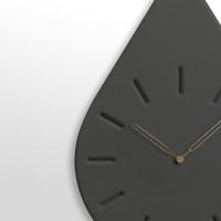 China Teardrop Black 5mm Mdf Wall Clock Home Decoration Silent Wall Clock for sale