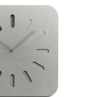 China Black Grey Square Wooden Wall Clock For Living Room Or Office for sale