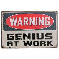 China Indoor Outdoor Warning Signs Home Decoration Tin Signs Vintage Effect Design Signs for sale