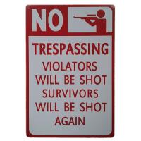 China Indoor Outdoor Warning Signs Home Decoration Tin Signs Vintage Effect Design Signs for sale