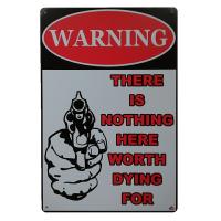 China Indoor Outdoor Warning Signs Home Decoration Tin Signs Vintage Effect Design Signs for sale