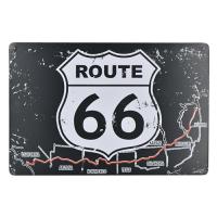 China Route 66 Funny Metal Sign Wall Decoration For Office Or Bar advertising for sale