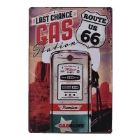China Colorful Route 66 Funny Metal Sign 20*30cm Or Customize Design Size Home Decoration for sale