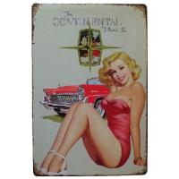 China Vintage Sexy Lady Pin Up Girl Painting Tin signs, Metal Plate Art Poster, Wall Sticker Bar Coffee House Cafe Home Decor for sale