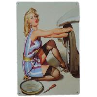 China Metal Poster Revolution Dad's Garage Distressed Retro Vintage Tin Sign for sale