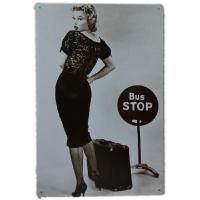 China Wholesale Custom Embossed Home Wall Decor Metal Crafts Vintage Tin Poster Signs Beautiful Girls for sale