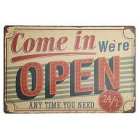 China China Wholesale Wall Decoration Custom Size Vintage Metal Poster ,Tin Signs for sale