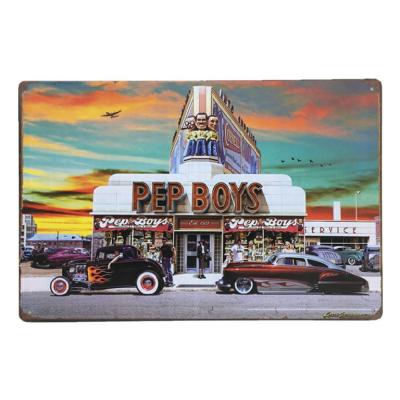 China Retro,Vintage,Rusted Metal Sign Tin Poster Home Decor Wall Art 20*30cm for sale