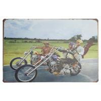 China Popular cheap custom size square classic car plate wall decoration vintage metal sign old tin signs for sale