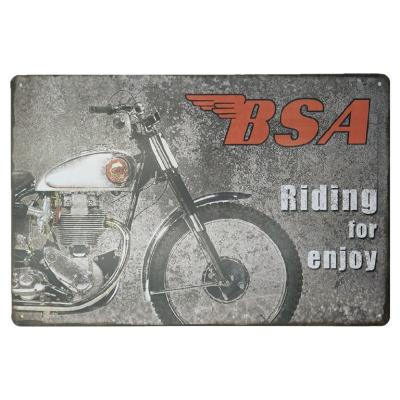 China Popular cheap custom size square classic car plate wall decoration vintage metal sign old tin signs for sale