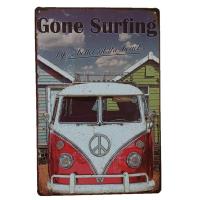 China Popular cheap custom size square classic car plate wall decoration vintage metal sign old tin signs for sale
