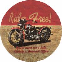 China motorcycle Bar Decorative Metal Signs, Wall Art Painting Tin Sign, Round 30cm Tin Poster for sale