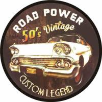 China motorcycle Bar Decorative Metal Signs, Wall Art Painting Tin Sign, Round 30cm Tin Poster for sale