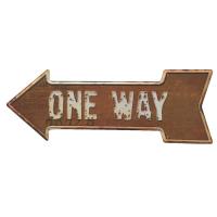 China Closed Tin Sign Design,Vintage Tin Sign,Metal Poster For Retailer Arrow Shape Metal Signs for sale